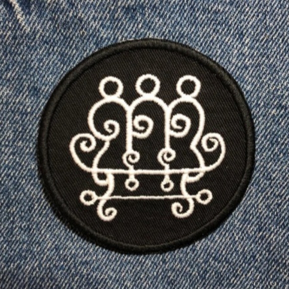Handmade | Accessories | New Black And White Embroidered Paimon Patch ...